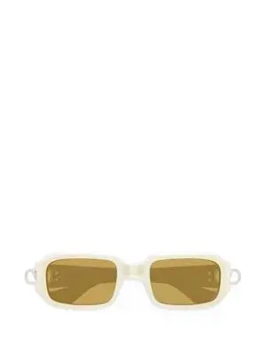 Valentino Garavani Vlogo Rectangle-frame Sunglasses - Neutrals