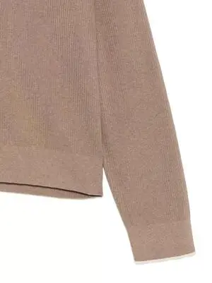 Peserico Ribbed-knit Zip-up Cardigan