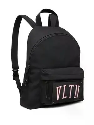 Valentino Garavani Vltn Logo Patch Backpack - Black