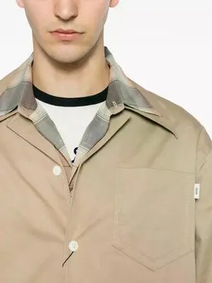 AMI Paris Check-trim Camp-collar Shirt