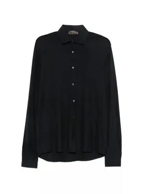 FILIPPO DE LAURENTIIS Button-fastening Curved-hem Shirt