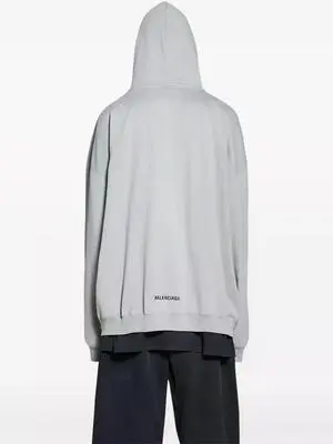 Balenciaga Logo Print Jersey Hoodie
