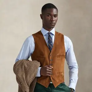 Ralph Lauren Suede Vest - New Pale Russet