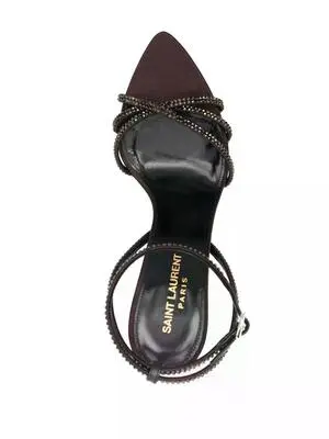 Saint Laurent 105mm Ava Embellished Sandals