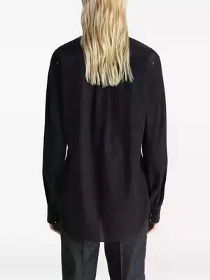 LEMAIRE Studded Cotton Crepe Fitted Shirt
