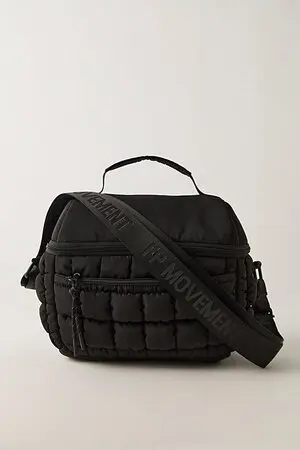 Free People Quilted Insulated Cooler Bag - Black