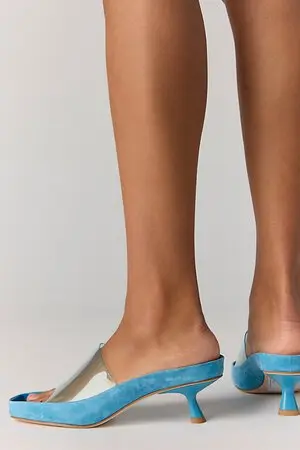 Jeffrey Campbell On Vinyl Heels - Blue Combo
