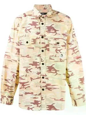 DIESEL® Camouflage-print Two-pocket Overshirt - Neutrals