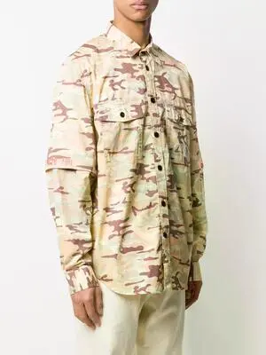 DIESEL® Camouflage-print Two-pocket Overshirt