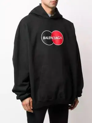 Balenciaga Uniform Logo Print Hoodie
