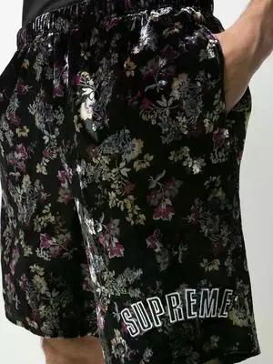 Supreme Floral Print Velour Shorts