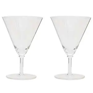 SERVICE PROJECTS Walter Manhattan Glasses Set Of 2 - Clear