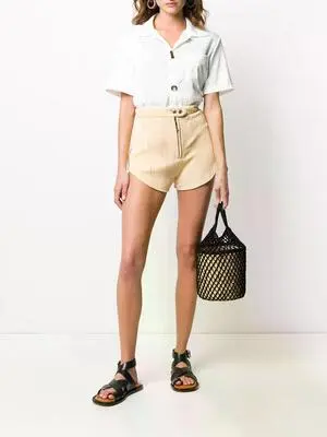 ELLERY Ribbed Knit High-waisted Shorts