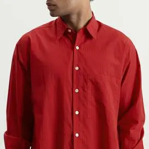 Auralee Cotton Lawn Shirt - Red