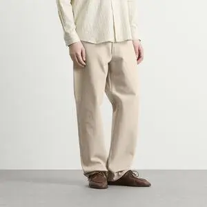 Auralee Faded Hard Twist Denim Wide Pants - Light Gray
