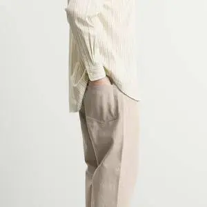 Auralee Faded Hard Twist Denim Wide Pants - Light Gray