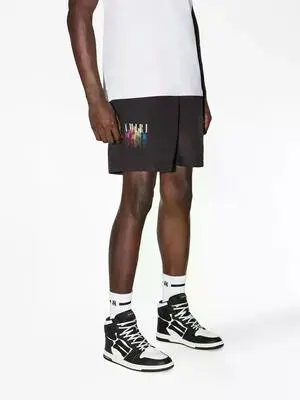 Amiri Drip Logo Print Swimming Trunks