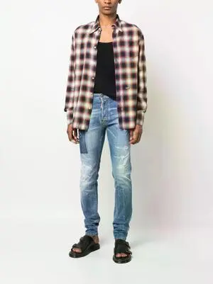 Dsquared2 Light Wash Logo Print Jeans
