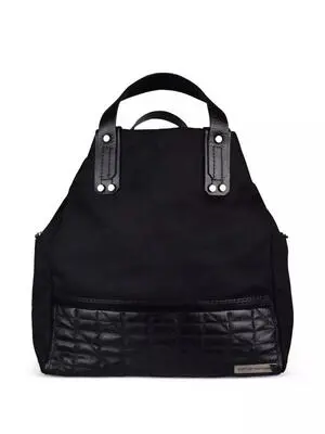 Costume National Quilted Leather Bottom Tote Bag