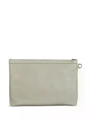 JIMMY CHOO Embossed Stars Leather Clutch Bag - Grey