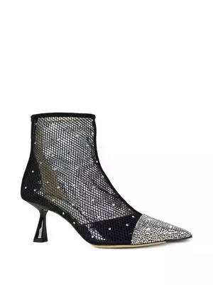 JIMMY CHOO Crystal-embellished Mesh Boots