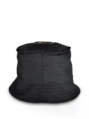 Fendi Logo Detail Drawstring Bucket Hat - Black