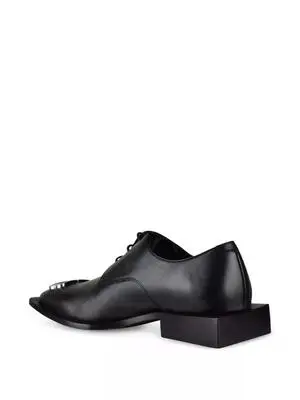 Balenciaga Logo Square Toe Derby Shoes