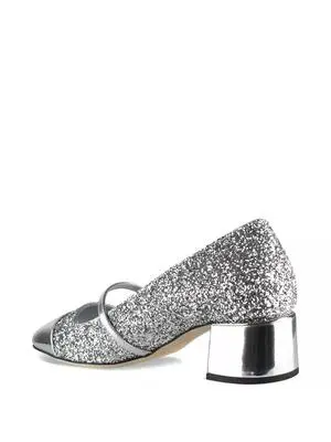 JIMMY CHOO Sequin Pearl Strap Pumps