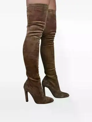 Ralph Lauren Almond-toe Thigh-high Boots