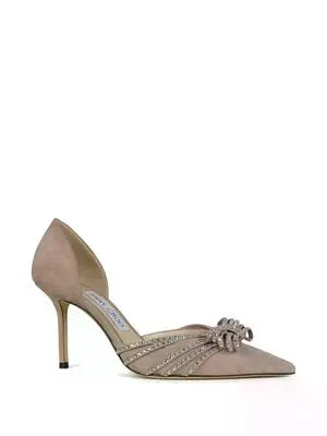 JIMMY CHOO Crystal-embellished Bow Detail Pumps