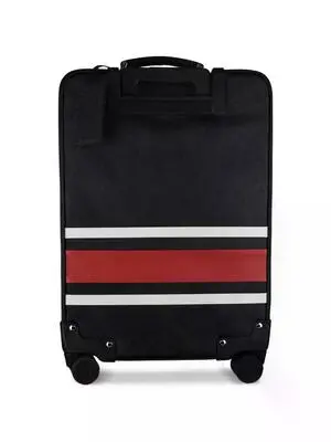 Prada Striped Logo Leather Suitcase