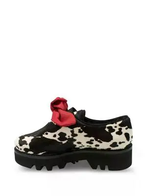 Walter Steiger Spotted Bow Loafer With Serrated Sole