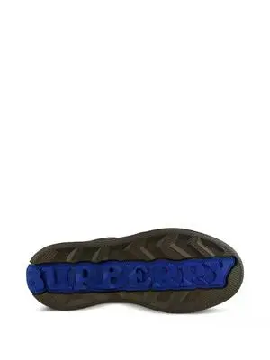 Burberry Logo Patch Leather Sneakers