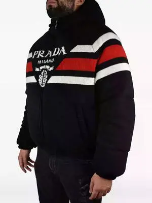 Prada Padded Logo Embellishment Jacket