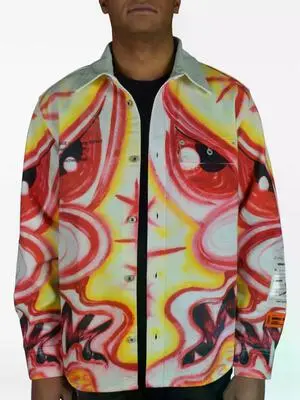Heron Preston Chest Pocket Denim Jacket - Red