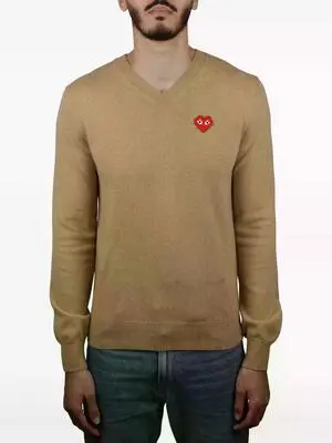 Play Comme Des Garcon V-neck Sweater