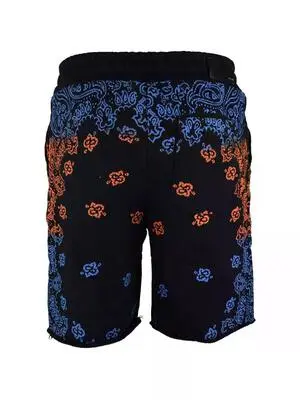 Amiri Bandana-print Logo-patch Shorts