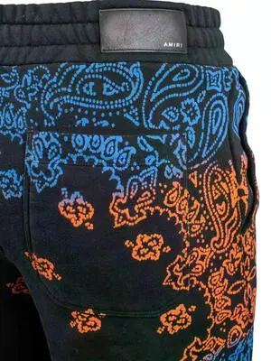 Amiri Bandana-print Logo-patch Shorts
