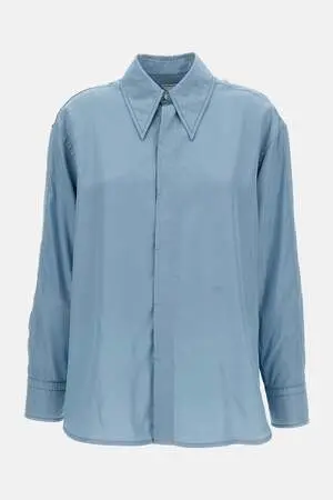 Bottega Veneta Bottega Veneta Washed Parachute Shirt Azzurro