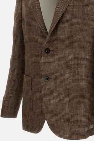 Boglioli K Jacket In Linen - Brown