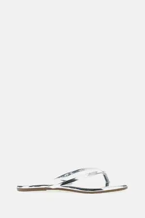 Tkees Lily Mirrored Sandal With Square Toe - Silver