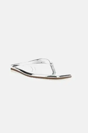 Tkees Lily Mirrored Sandal With Square Toe - Silver