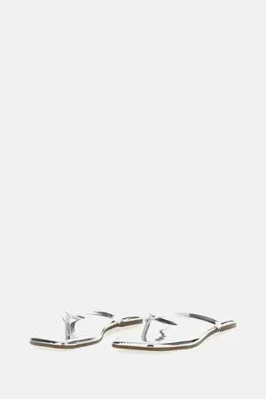 Tkees Lily Mirrored Sandal With Square Toe - Silver