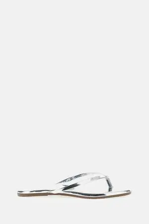 Tkees Lily Mirrored Sandal With Square Toe - Silver