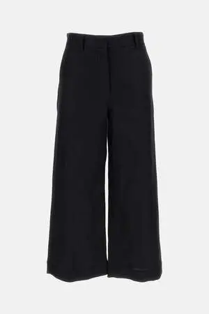 Max Mara Cotton Stretch Linen Blend Trousers