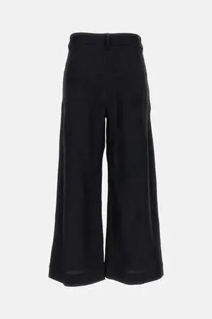 Max Mara Cotton Stretch Linen Blend Trousers