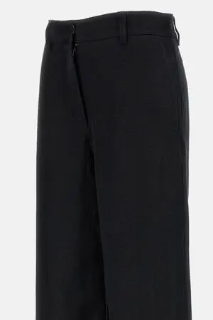 Max Mara Cotton Stretch Linen Blend Trousers