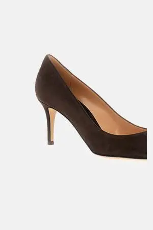 GIANVITO ROSSI Décolleté 70 Suede Pumps - Brown
