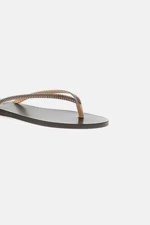 ANCIENT GREEK SANDALS Saionara Stitch Flip-flops - Marrone