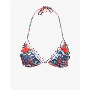 Agua Bendita Lolita Ruched Bikini Top - Multicolor